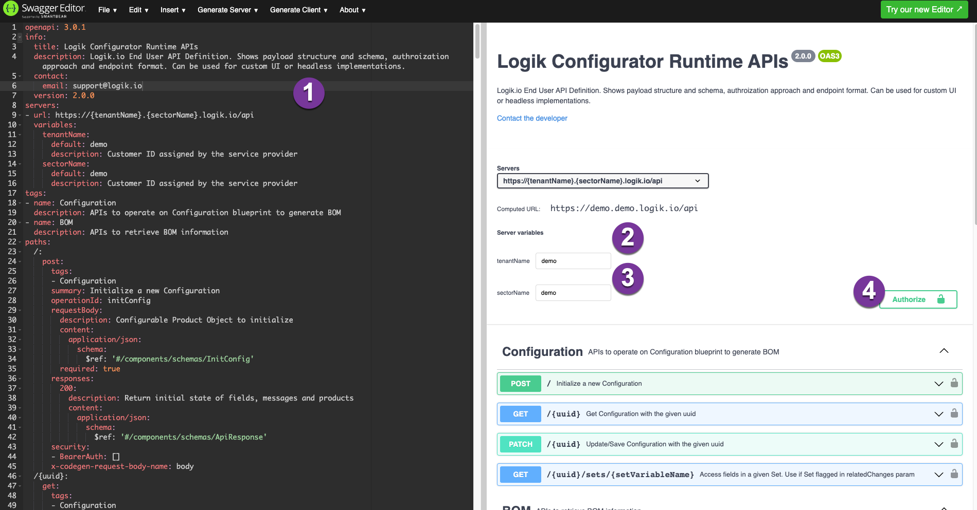 API-Documentation | Contains API documentation for Logik.io